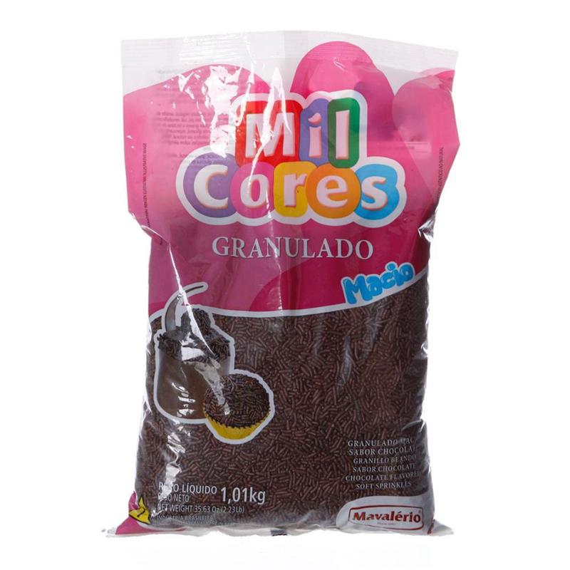 Granulado Macio Sabor Chocolate com 1 Kilo Mavalério - Granulado ...