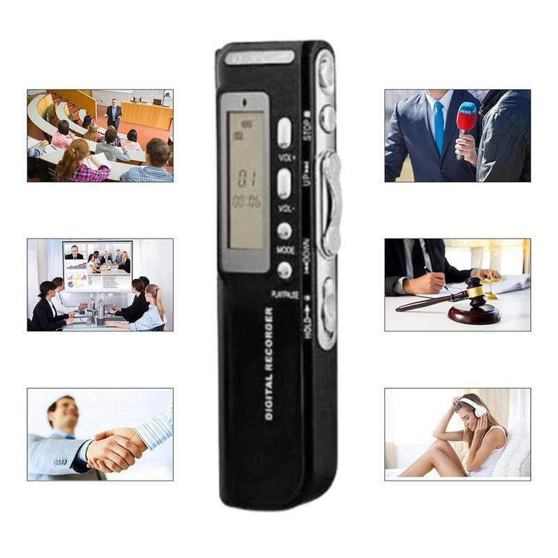 Gravador De Voz Digital Fone De Ouvido Escutar Som Áudio Equalizador ...