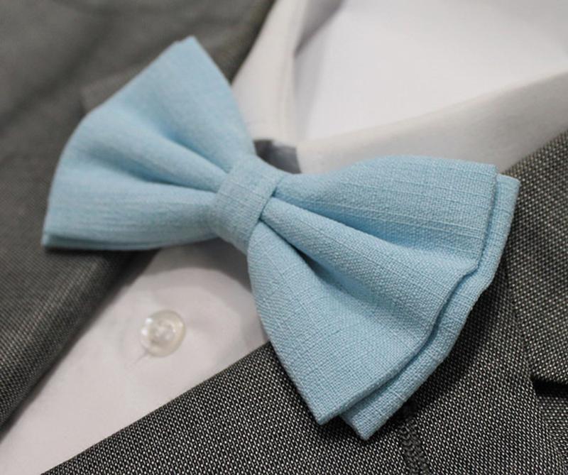 Gravata Borboleta Azul Serenity Linho Ba197 - SSGRAVATAS - Gravata ...