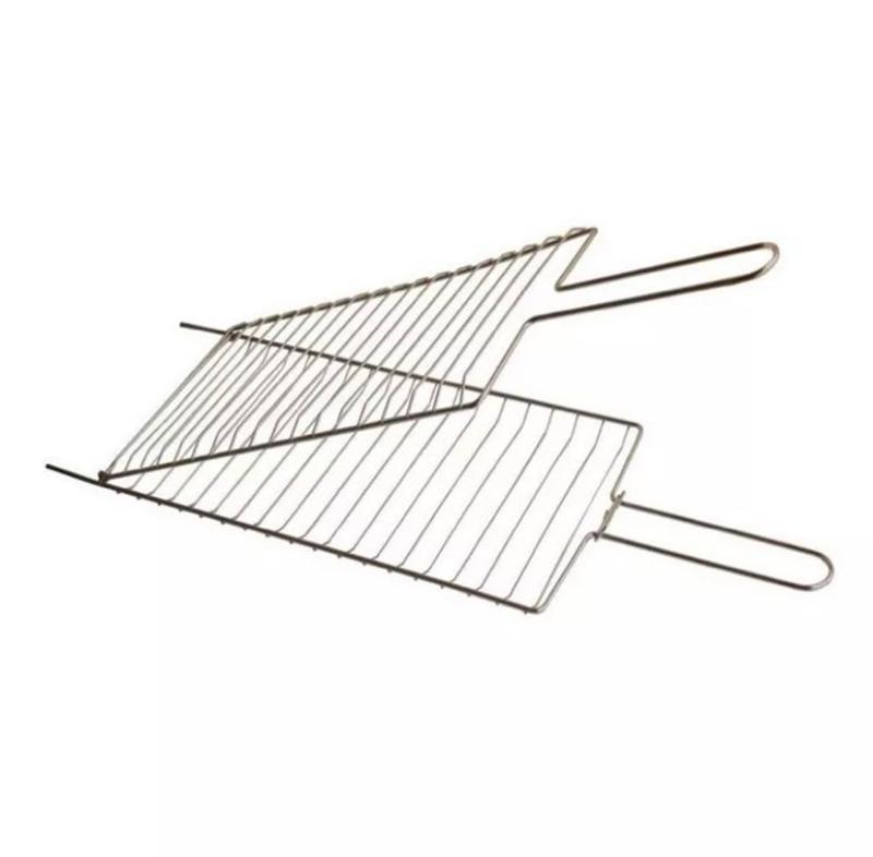 Grelha Dupla De Inox Abaulada Para Churrasqueira Churrasco Carnes ...