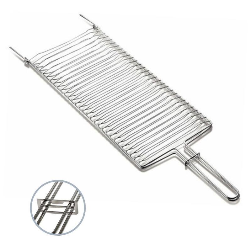 Grelha Inox Dupla Churrasqueira Churrasco Peixes Frango - GRILL INOX ...