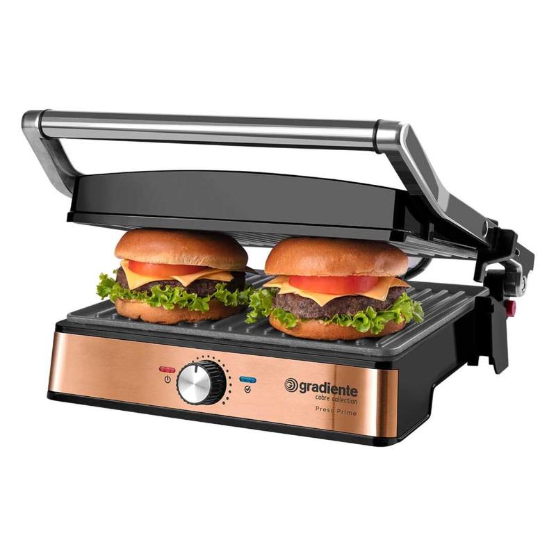 Grill Inox Gradiente Press Prime 1500W Cobre Colletcion 127V - Grill ...