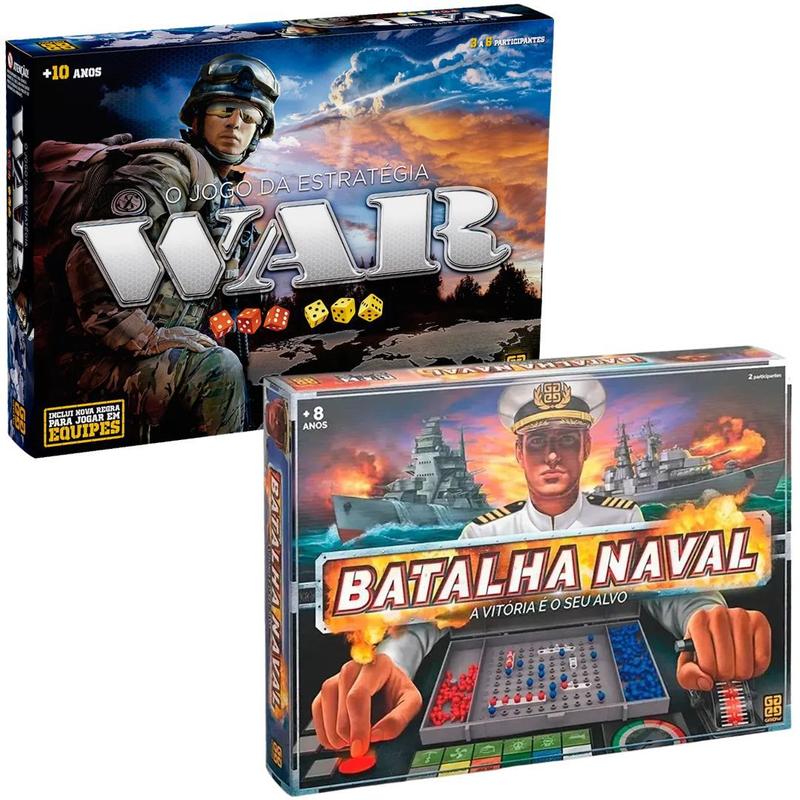 Grow Kit Jogos de Tabuleiro War + Batalha Naval Para Diversão ...