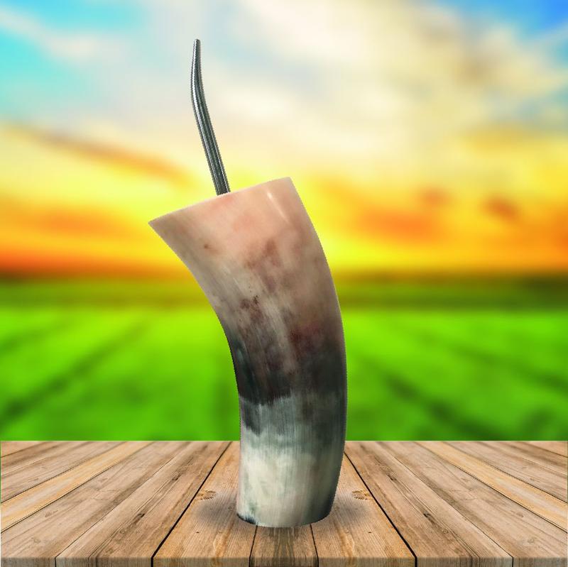 Guampa Para Tereré Chifre Com Bomba Ref. 205 A - Casa de Cuias - Guampa ...