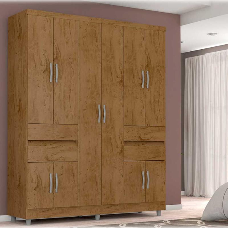 Guarda Roupa Araplac 2230 10 Portas 4 Gavetas Freijo Darom Moveis ...