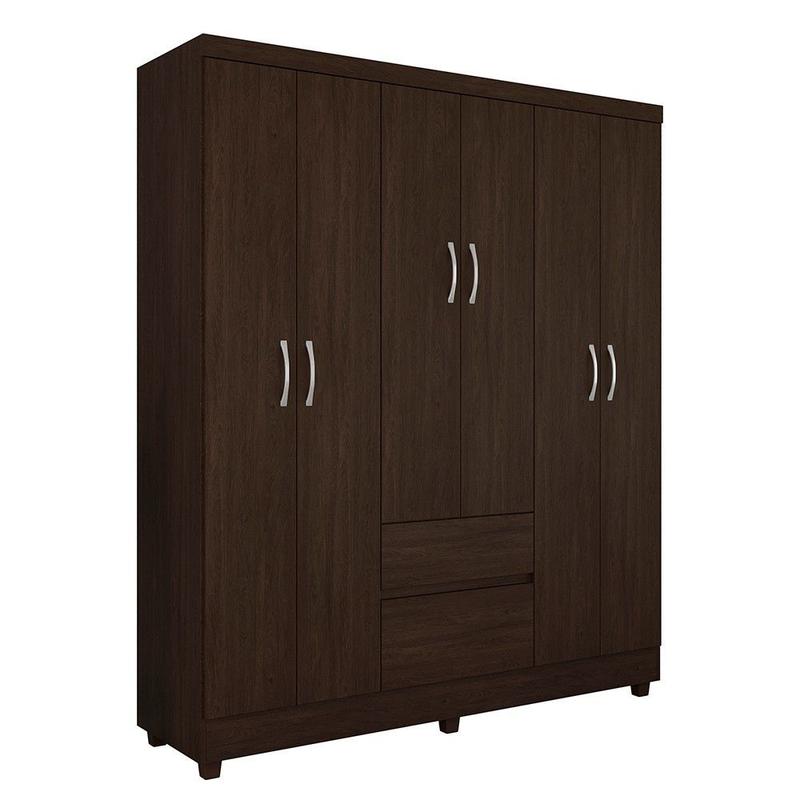 Guarda-Roupa Brenda D01 6 Portas Ébano Touch - DOCE SONHO MÓVEIS ...