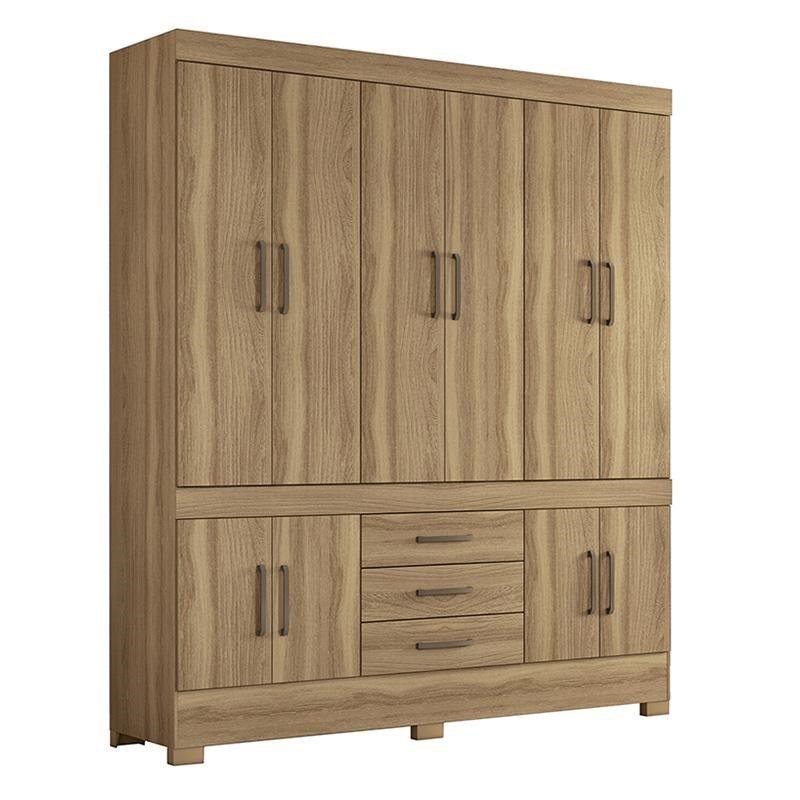 Guarda Roupa Casal 10 Portas e 3 Gavetas New Murano Amêndola Touch - PR ...