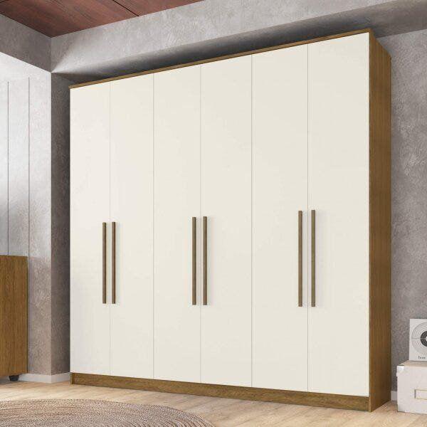 Guarda-Roupa Casal 6 Portas 3 Gavetas Dublin Móveis Bechara - Guarda ...