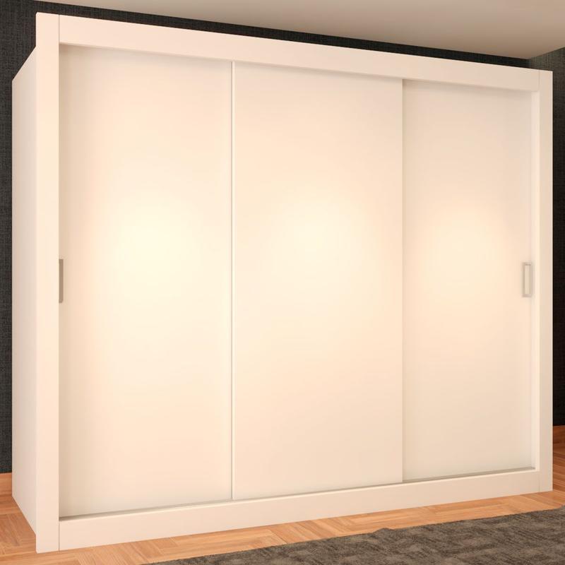 Guarda-Roupa Casal Alabama 3 Portas 3 Gavetas Branco - Panorama Móveis ...