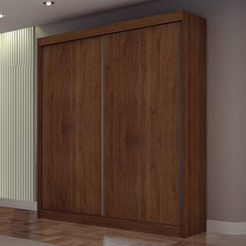 Guarda Roupa Casal com Espelho 2 Portas 3 Gavetas São Paulo - Leifer ...