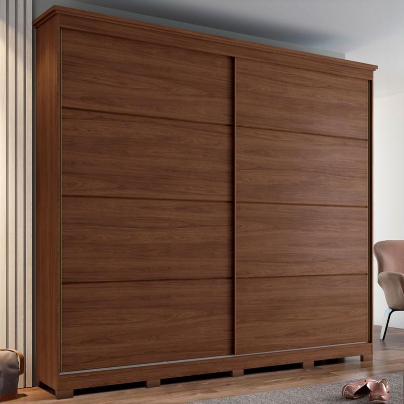 Guarda-roupa Casal Degas 2 Portas 4 Gavetas Castanho Hp - Henn - Guarda ...