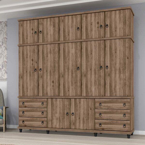 Guarda-Roupa Casal Monte Carlo 12 Portas Móveis Germai - Guarda-Roupa ...