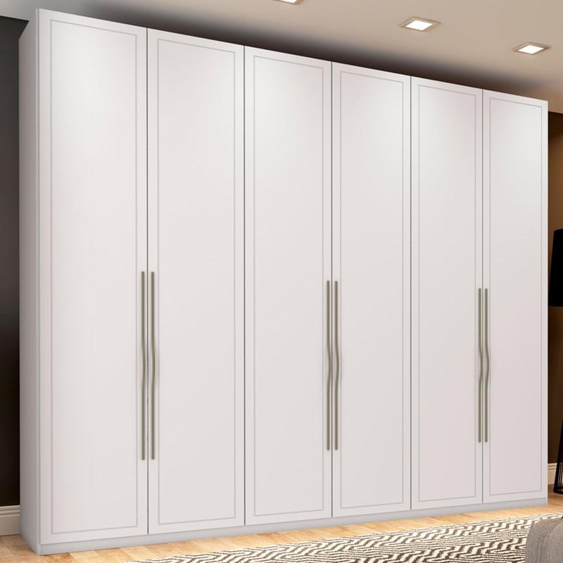 Guarda-roupa Casal Nobre 6 Portas 6 Gavetas Branco Hp - Henn - Guarda ...