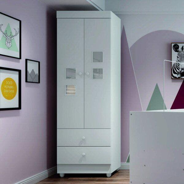 Guarda-Roupa de Bebê 2 Portas 2 Gavetas Life Tigus Baby - Guarda-Roupa ...