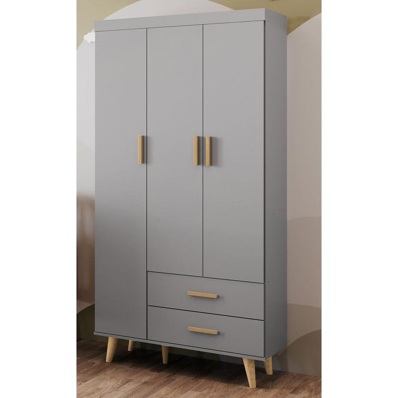 Guarda Roupa de Bebê 3 Portas 2 Gavetas Luma Carolina Baby - Guarda ...
