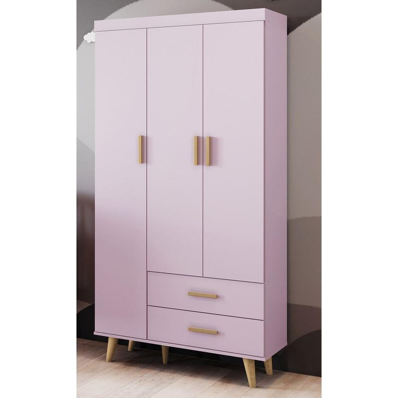 Guarda Roupa de Bebê 3 Portas 2 Gavetas Luma Carolina Baby - Guarda ...