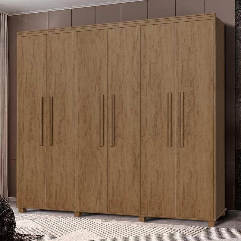Guarda Roupa Grande De Casal 100% MDF 6 Portas Castanho Guarol Shop Jm ...