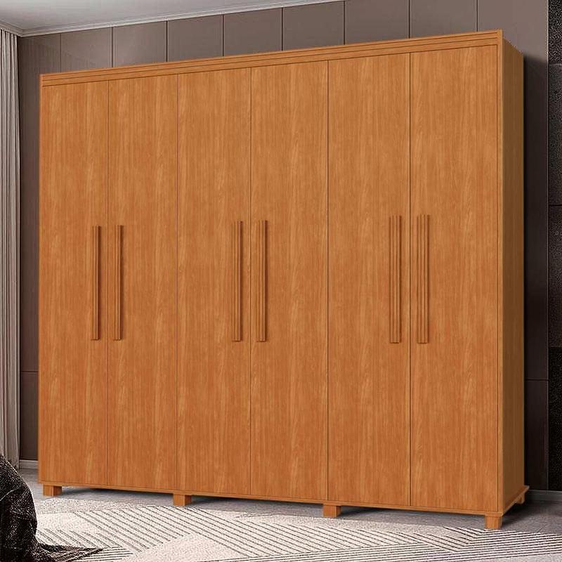 Guarda Roupa Grande De Casal 100% MDF 6 Portas Nature Guarol Shop Jm ...