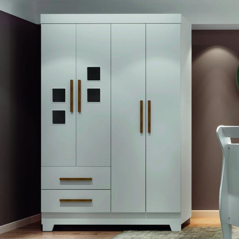 Guarda Roupa Infantil 4 Portas 2 Gavetas MDF Fly Tigus Baby - Guarda ...