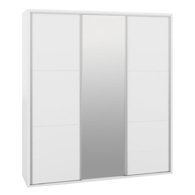Guarda Roupa Milano 2 Portas Deslizantes Branco Fosco com 1 Porta ...