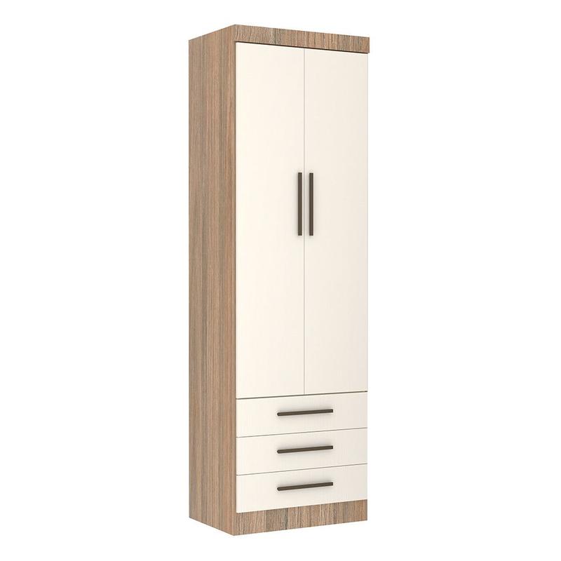 Guarda Roupa Modulado 2 Portas 3 Gavetas Slim Luciane Móveis - Guarda ...