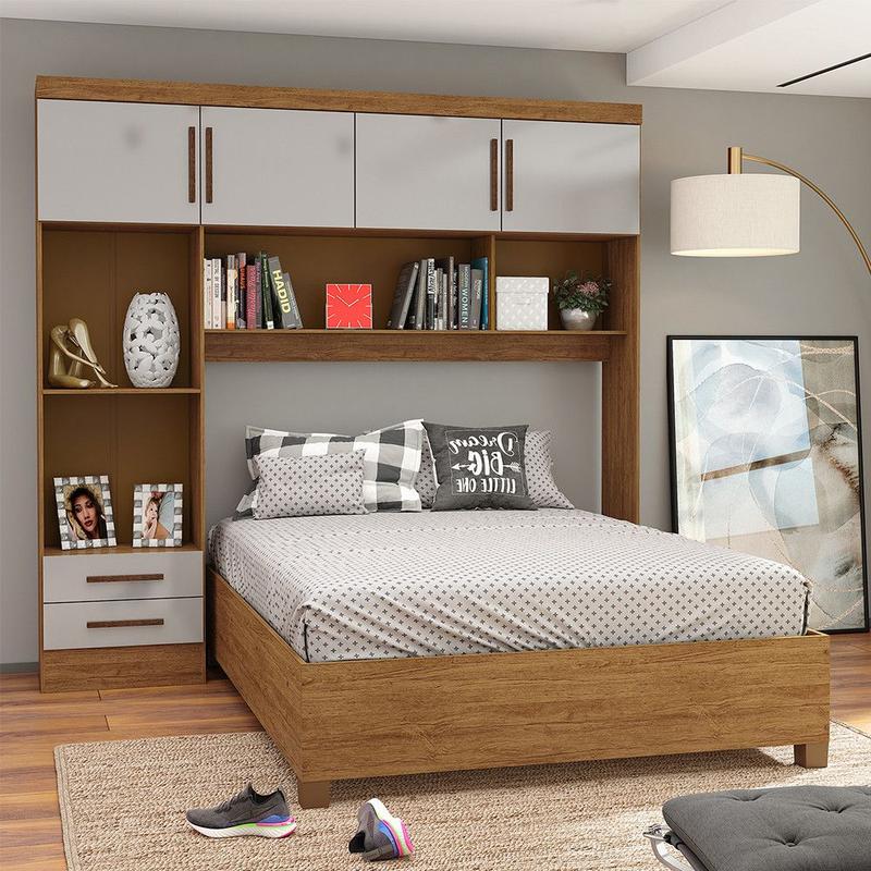 Guarda Roupa Modulado com Cama Paris 4 Portas 2 Gavetas - Carioca ...