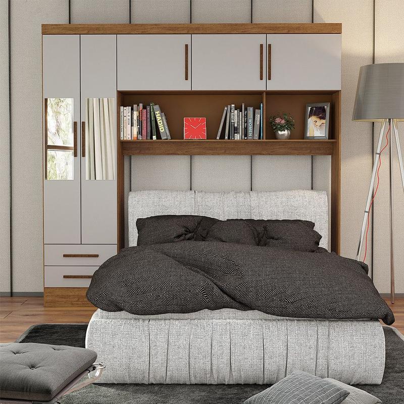 Guarda Roupa Modulado Paris 5 Portas Com Espelho e 2 Gavetas - Carioca ...