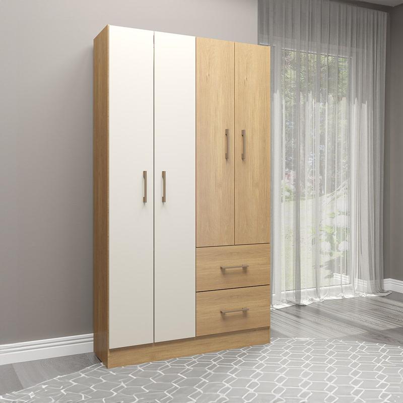 Guarda Roupa Pequeno 93x172Cm MDP Carvalho 8004 PRIME - Móvel Prime ...