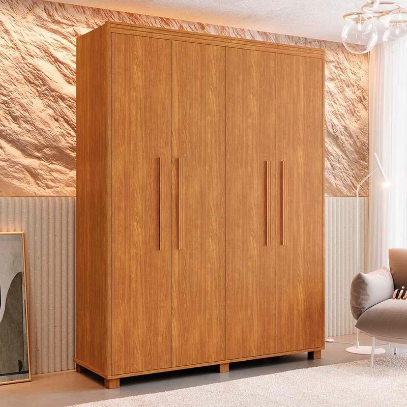 Guarda Roupa Solteiro 100% MDF 4 Portas - FÊNIX - Guarda-Roupa ...