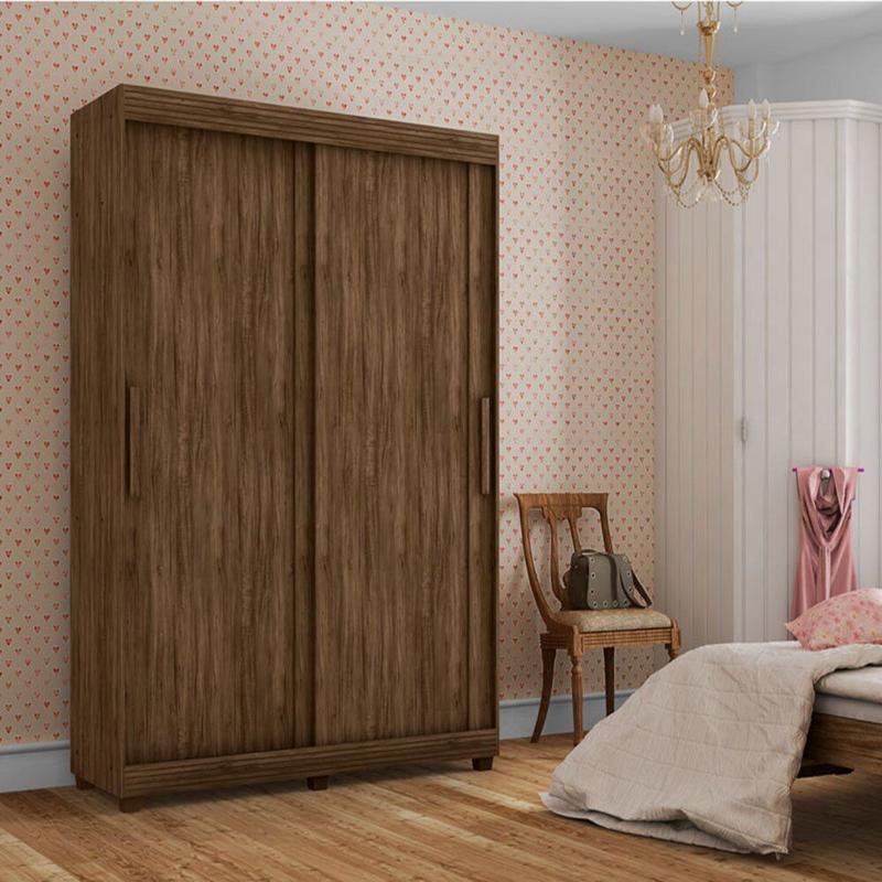 Guarda Roupa Solteiro 2 Portas Correr 3 Gavetas Jacaranda REF: 157404 ...