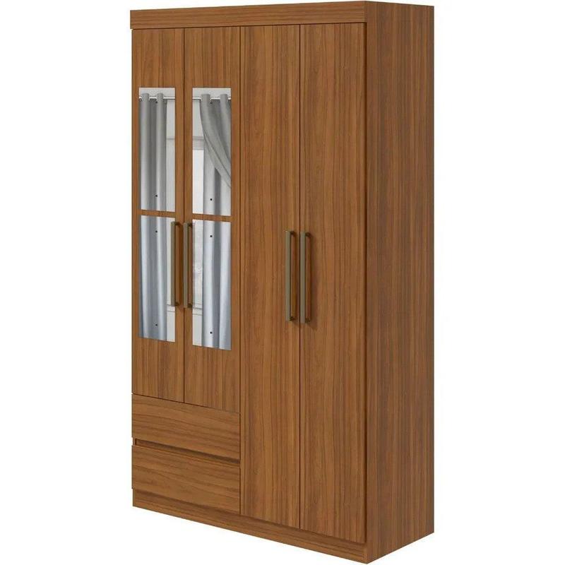 Guarda Roupa Solteiro Lopas 4 Portas 2 Gavetas Zeus - Móveis Lopas ...