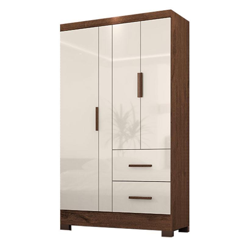 Guarda Roupa Solteiro New Primordial 3 Portas Jacarandá Off White ...