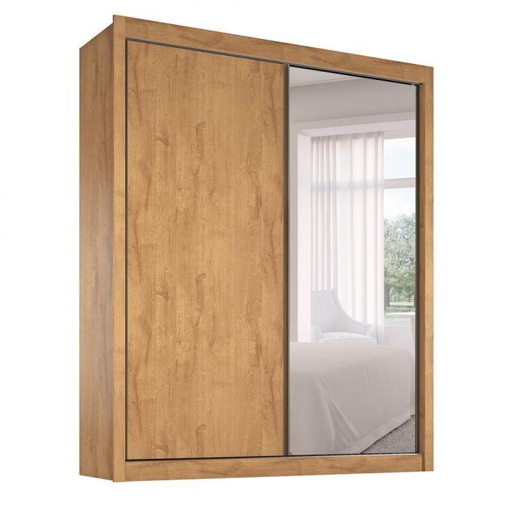 Guarda-Roupa Solteiro Zurique 1,70m 1 Porta com Espelho 100% MDF - Web ...