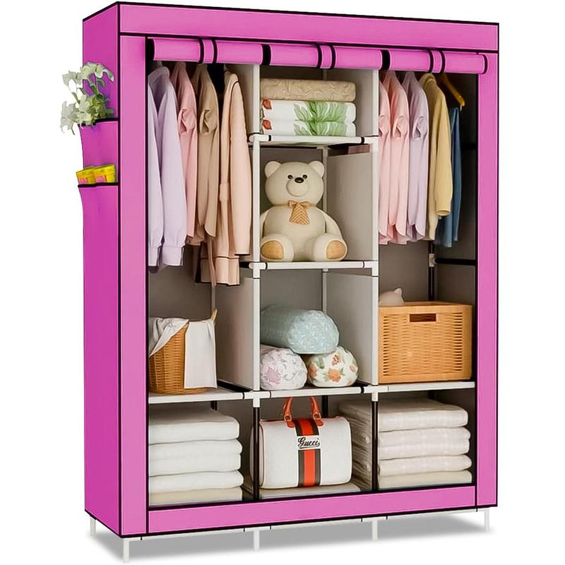 Guarda Roupas Casal Armário Prateleira Organizadora Montável - Estocasa ...