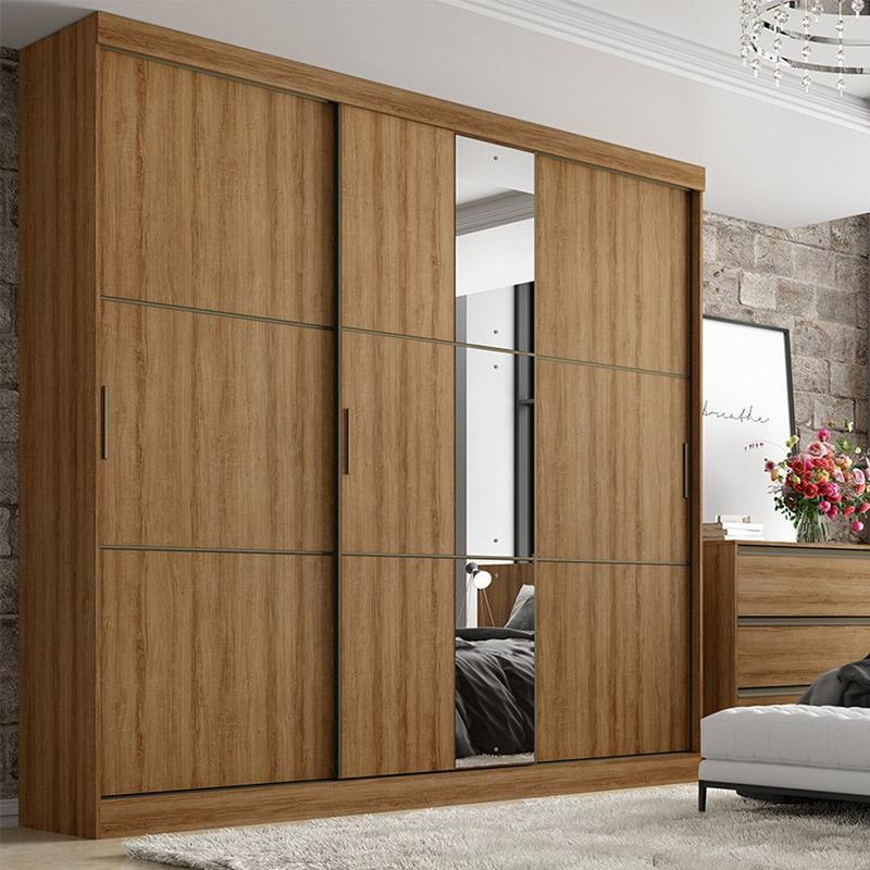 Guarda Roupas Casal com espelho Dumont Slim Glass 3 Portas Deslizantes ...