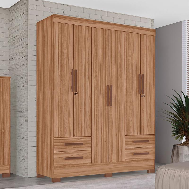 Guarda Roupas Casal Porto Rico Tuboarte 6 portas 100% em MDF - Guarda ...