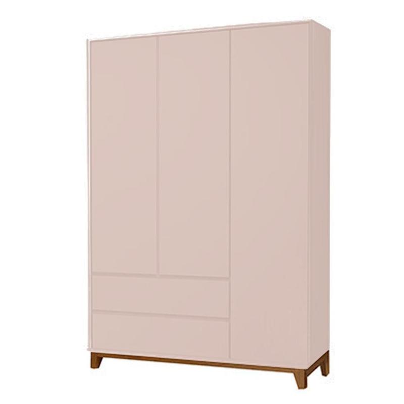 Guarda Roupas com 3 Portas Rosa Linha Nórdic - Puppi - Guarda-Roupa ...