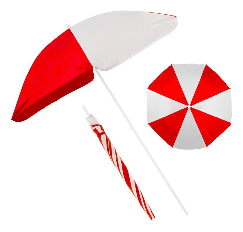 Guarda Sol Grande 1,80 Metros Praia Piscina Fps70 + Sacola Transporte ...