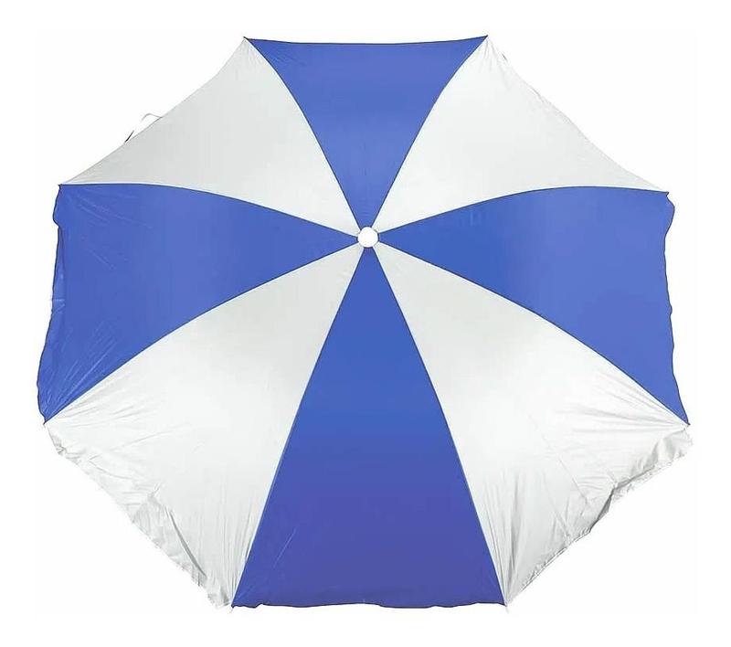 Guarda Sol Grande Praia Piscina 1,80m MOR Azul e Branco - 3717 - Guarda ...