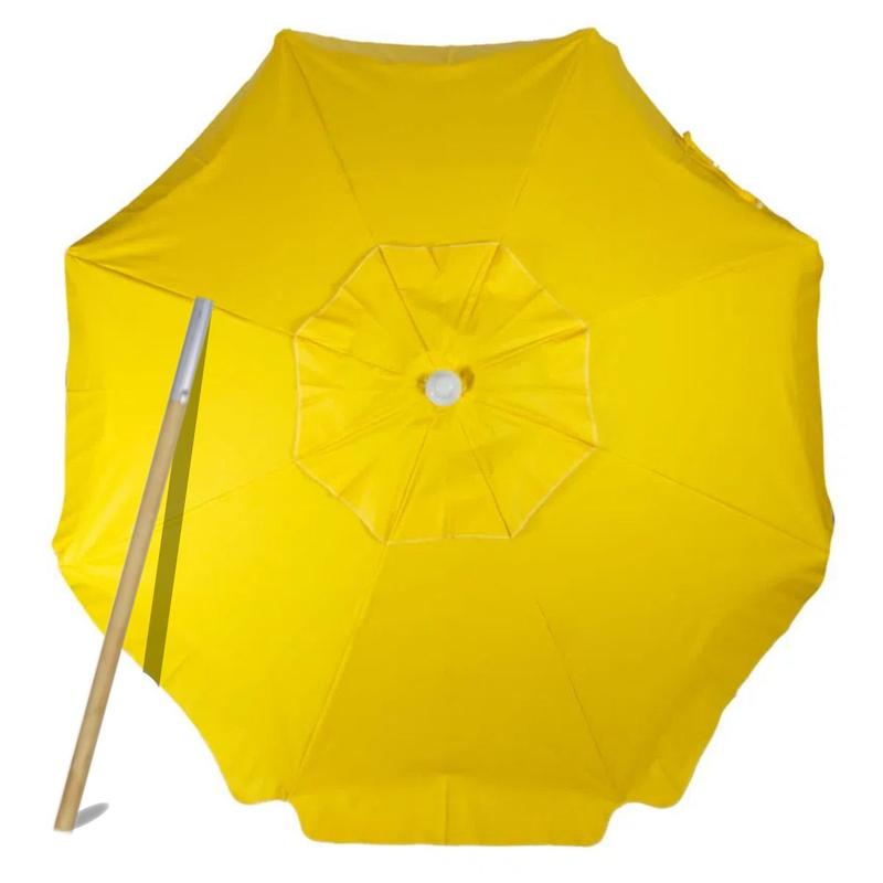 Guarda Sol Grande Reforçado Praia Pesca 2mt Haste Em Madeira - Bel ...