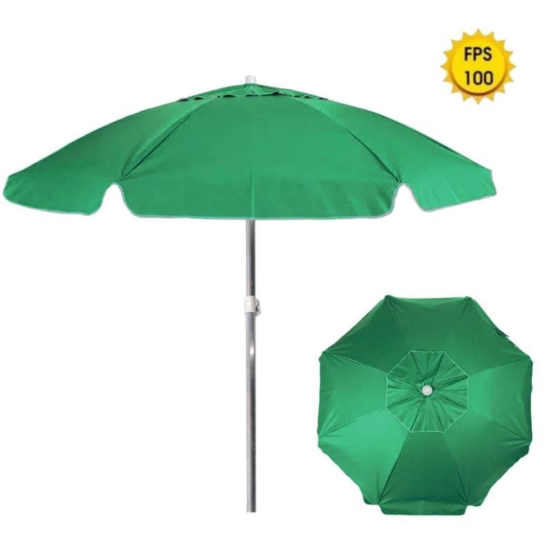 Guarda Sol Verde 1,60m Diametro Haste em Aluminio 100 Fps Bel - Guarda ...