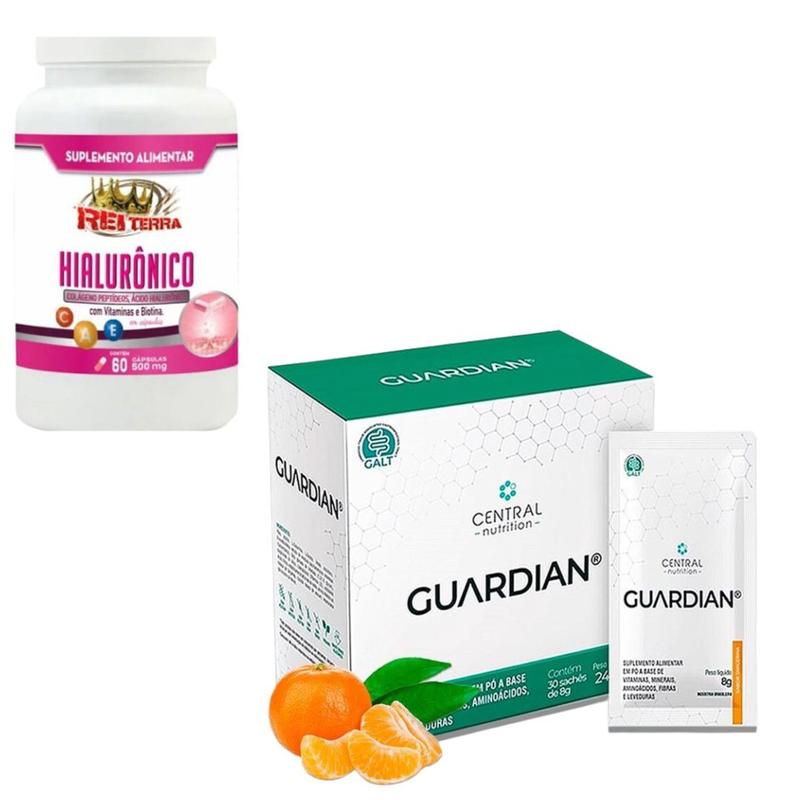 Guardian 8g 30 Sachês - Central Nutrition + Ácido Hialurônico 500mg 60 ...