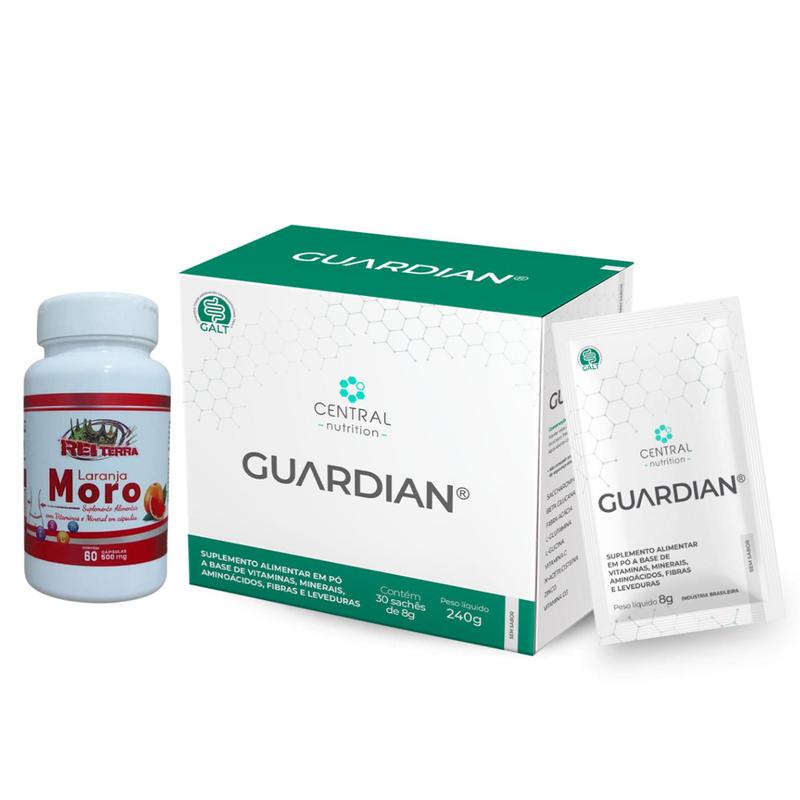 Guardian 8G 30 Sachês - Central Nutrition + Laranja Moro Vitamina C e ...