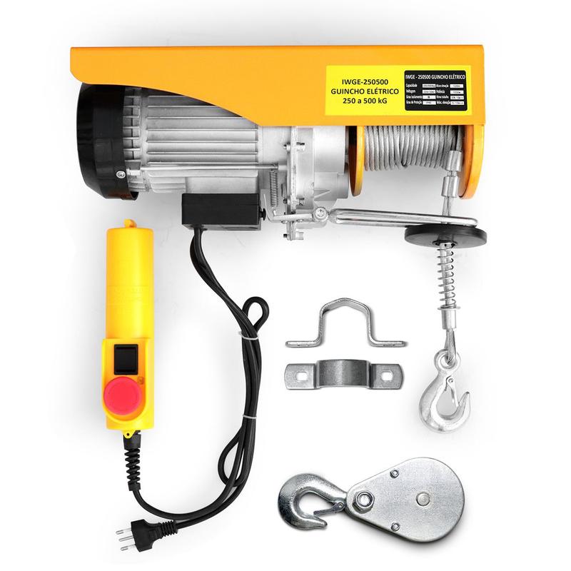 Guincho Elétrico Veloz 220v 250 A 500kg Elevação 12 Metros - Nem ...