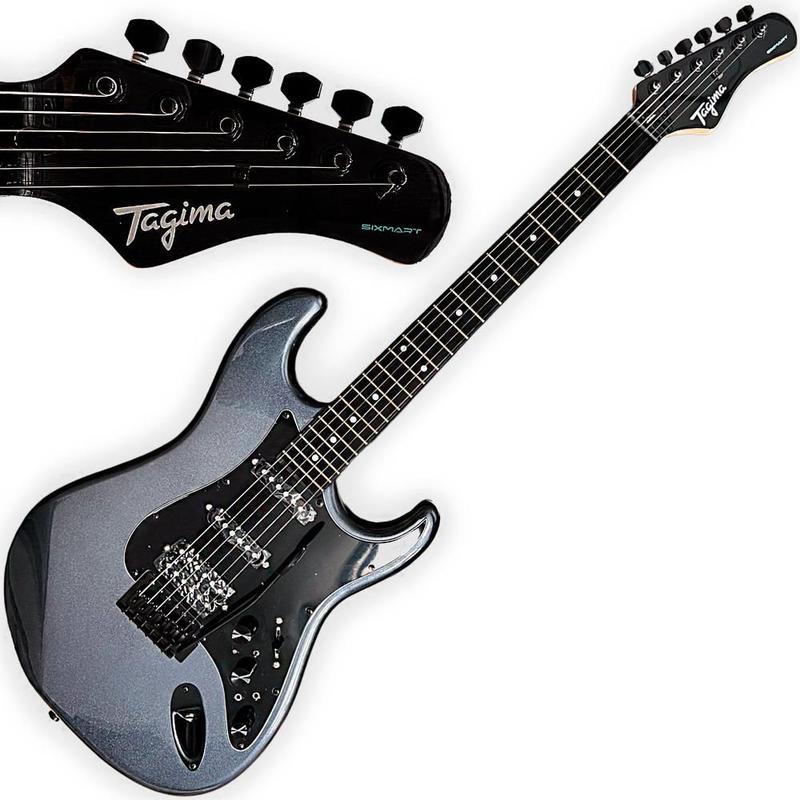 Guitarra Strato Tagima Sixmart Cinza Metálico HSS c/ Efeitos - Guitarra - Magazine Luiza