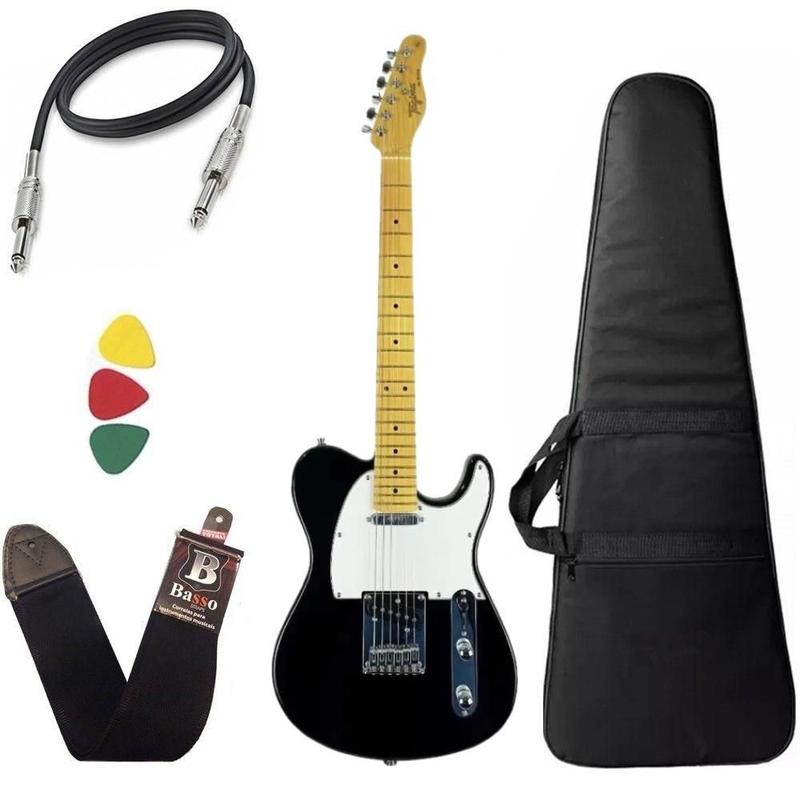Guitarra Tagima Telecaster Tw55 Cor Preto Capa Cabo Correia - TAGIMA / MEMPHIS - Guitarra ...