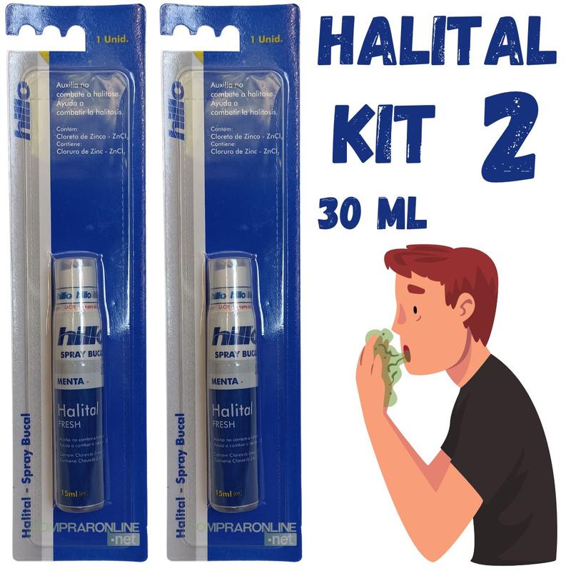 Halital Spray Bucal Hillo Kit 2 Menta Fim Do Mau Hálito - Spray Bucal ...