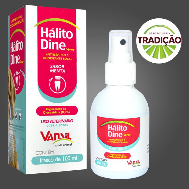 Hálito Dine spray -100ml ANTISSÉPTICO E ODORIZANTE BUCAL - VANSIL ...