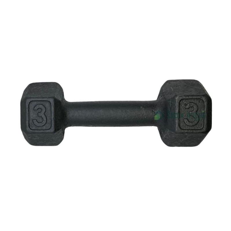 Halter Sextavado de Ferro Fundido Pintado - 3 Kg - BOX INGÁ - Halteres ...