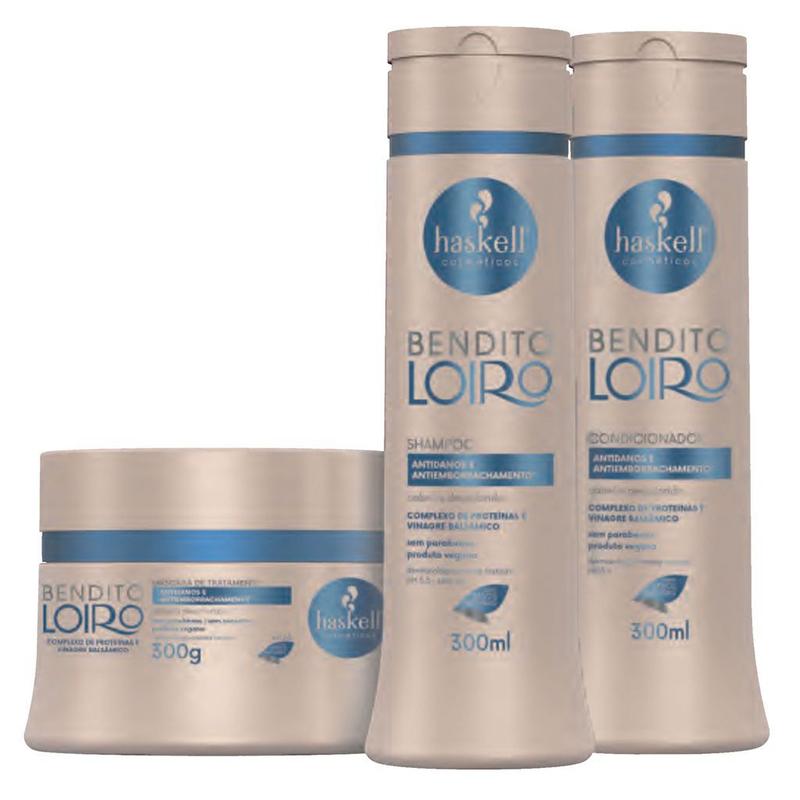 Haskell Bendito Loiro Shampoo Condicionador Mascara P - Kit de Tratamento para Cabelos ...